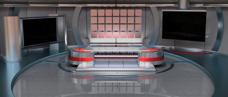 Entertainment News Virtual Set Blue Stock Illustration - Illustration ...