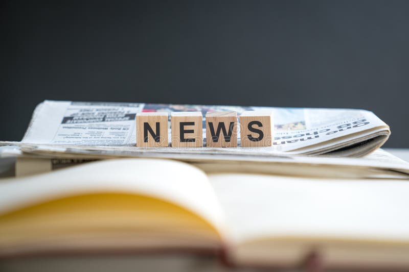 News, Word on Top of Stack of Newspaper Stock Photo - Image of tabloid ...