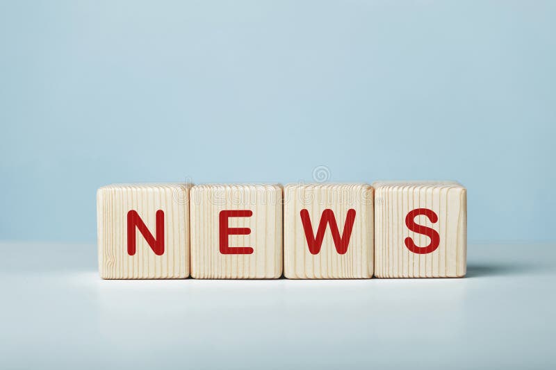 News Word Written on Wooden Cubes Stock Illustration - Illustration of ...