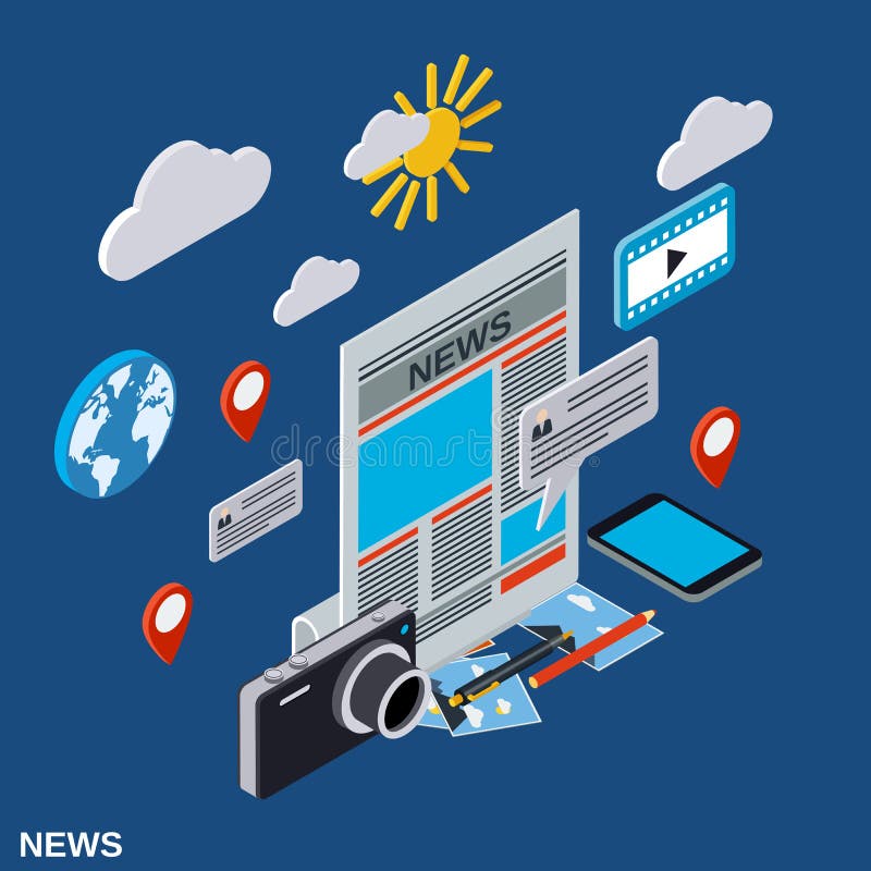 Journalism and Mass Media Onboarding Mobile App Screen Template. News ...