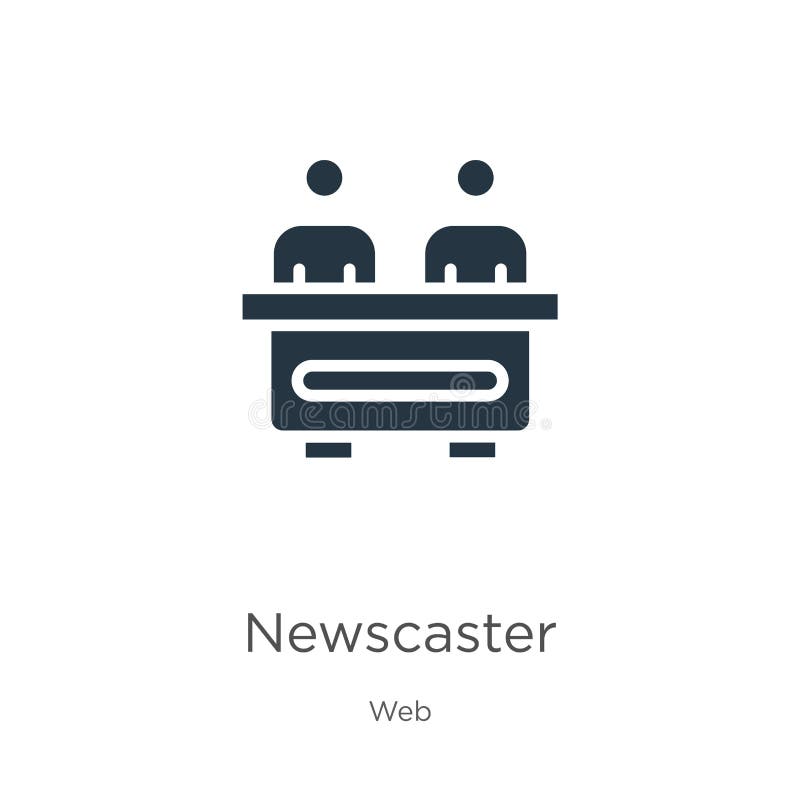 Newscaster Icon Vector. Trendy Flat Newscaster Icon from Web Collection ...