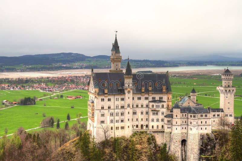 Newschwander Castle and Valley Stock Image - Image of house, ancient ...