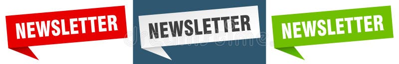 Newsletter Banner Template. Newsletter Ribbon Label. Stock Vector ...