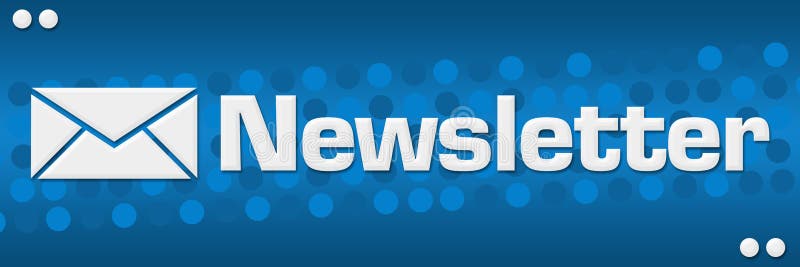 Newsletter Blue Random Shapes Horizontal Stock Illustration ...