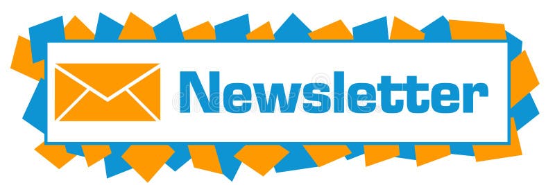 Newsletter Blue Random Shapes Horizontal Stock Illustration ...
