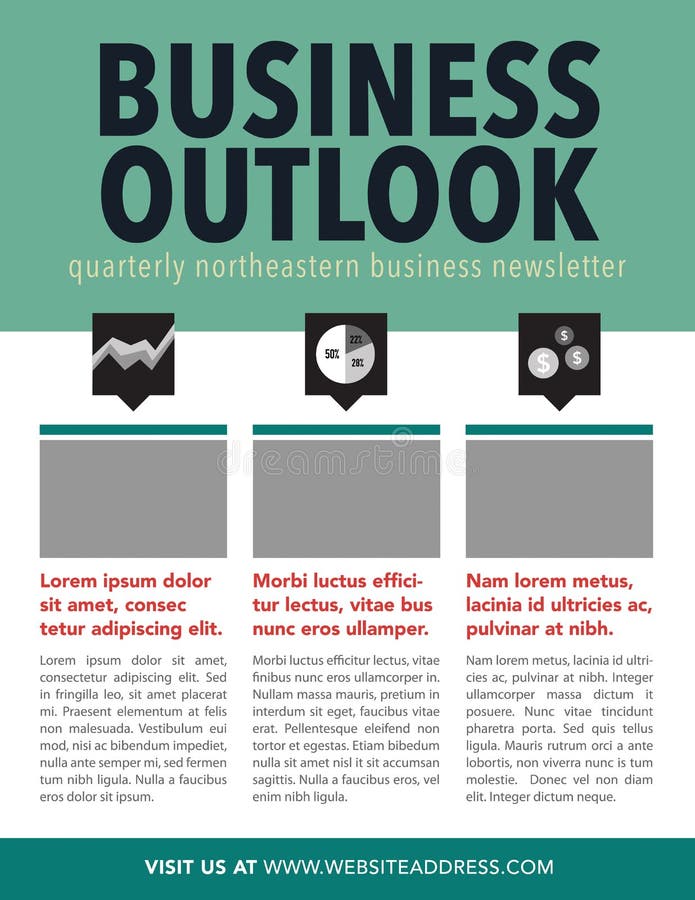 Newsletter stock vector. Illustration of stylish, business - 62984446