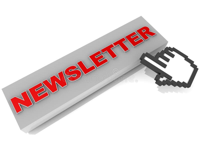 Green newsletter button stock illustration. Illustration of glossy ...