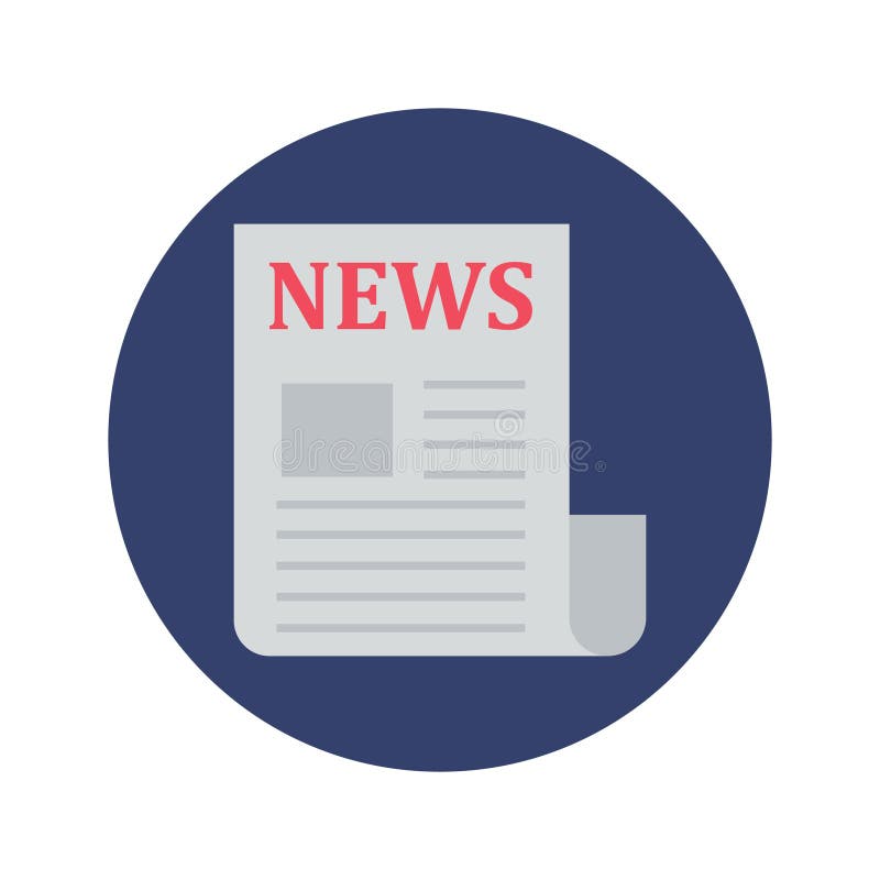 Two Color Newsletter Vector Icon from Success Concept. Isolated Blue ...