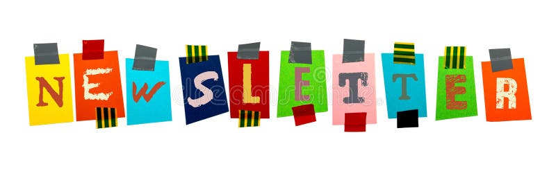 Newsletter. Colorful Letters on White Background Stock Illustration ...
