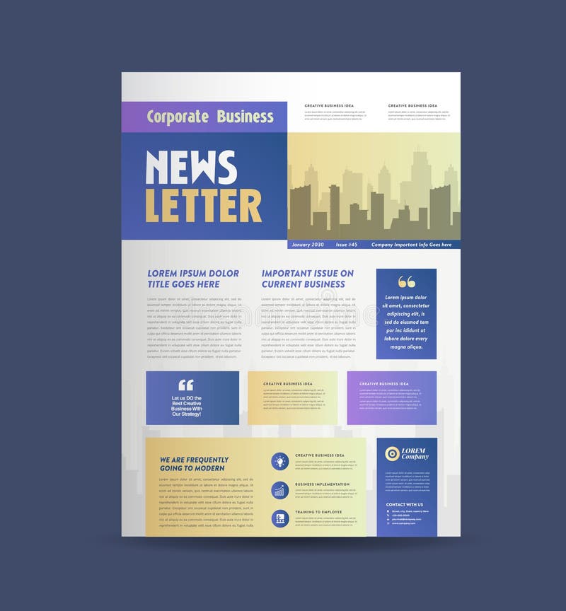 Business Newsletter Cover Design | Journal Design | Monthly or Annual ...