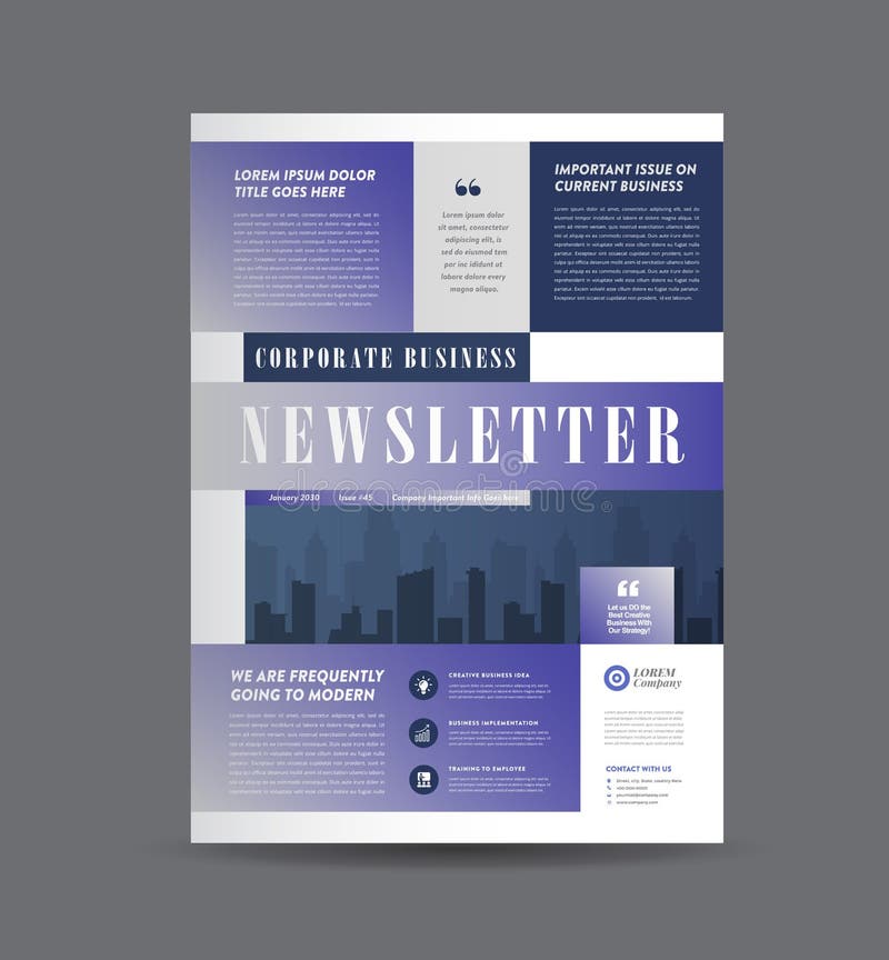 Business Newsletter Cover Design | Journal Design | Monthly or Annual ...