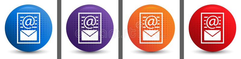 Newsletter Document Page Icon Abstract Halftone Round Button Set Stock ... Newsletter Document Page Icon Abstract Halftone Round Button Set Stock ...