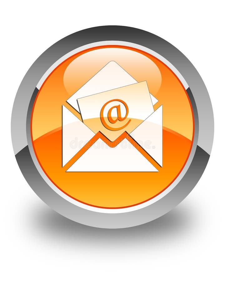 Newsletter Email Icon Glossy Orange Round Button Stock Illustration ... Newsletter Email Icon Glossy Orange Round Button Stock Illustration ...