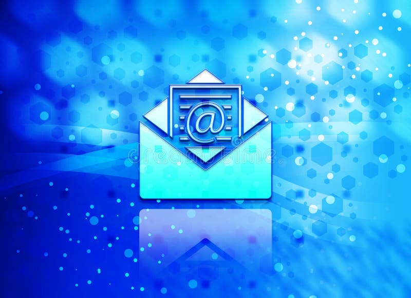 Newsletter Email Icon Abstract Light Cyan Blue Hexagon Pattern ...
