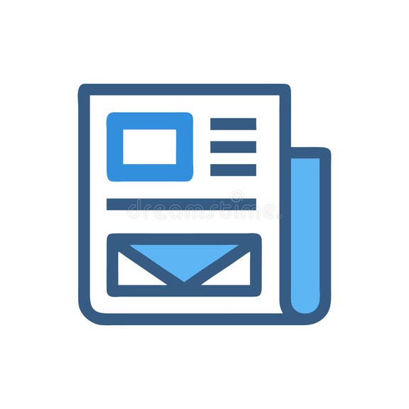 Newsletter Icon for Updates Stock Vector - Illustration of newsicon ...