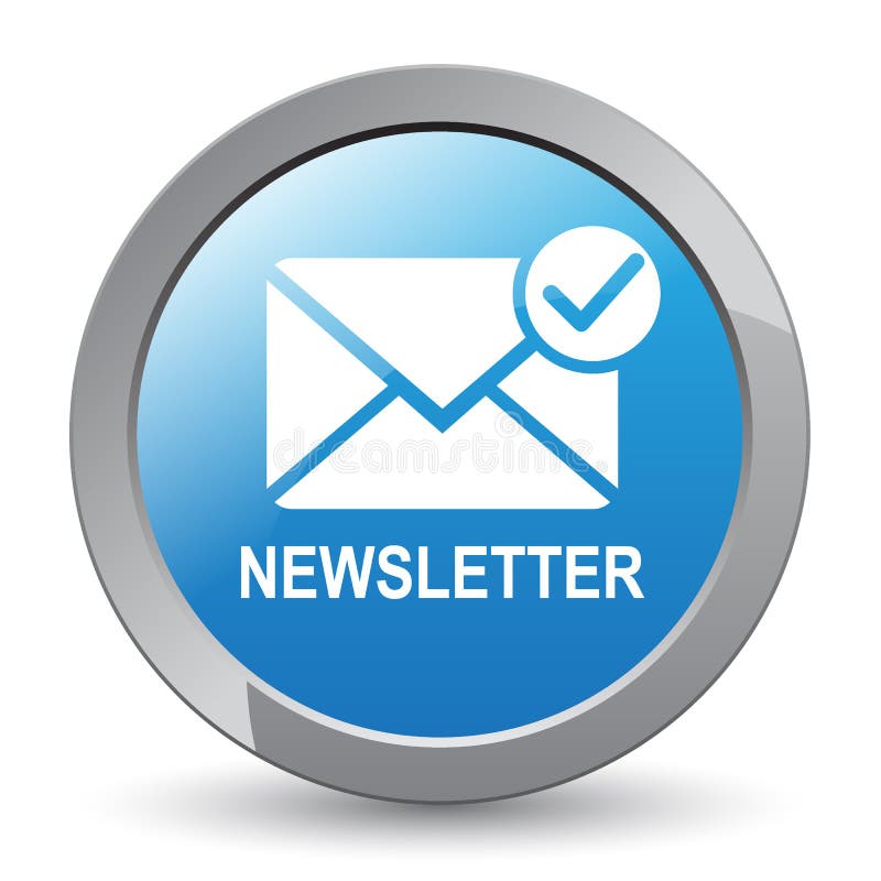 Newsletter Mail Icon Button Stock Illustration - Illustration of ...