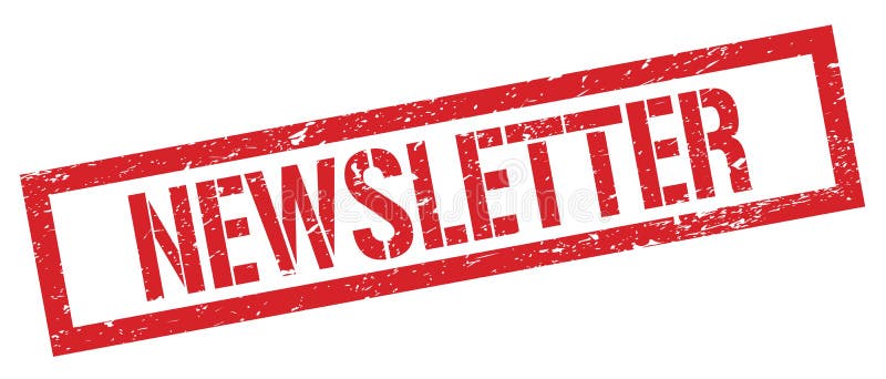 NEWSLETTER Red Grungy Rectangle Stamp Stock Illustration - Illustration ...