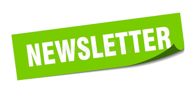 Newsletter sticker. stock vector. Illustration of peel - 153943326