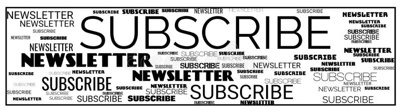 Newsletter Subscribe Subscription Text Header Stock Illustration ...