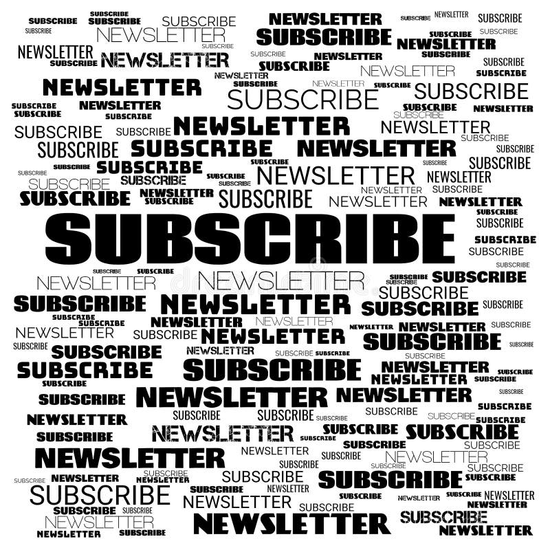 Newsletter Subscribe Subscription Text Header Stock Illustration ...
