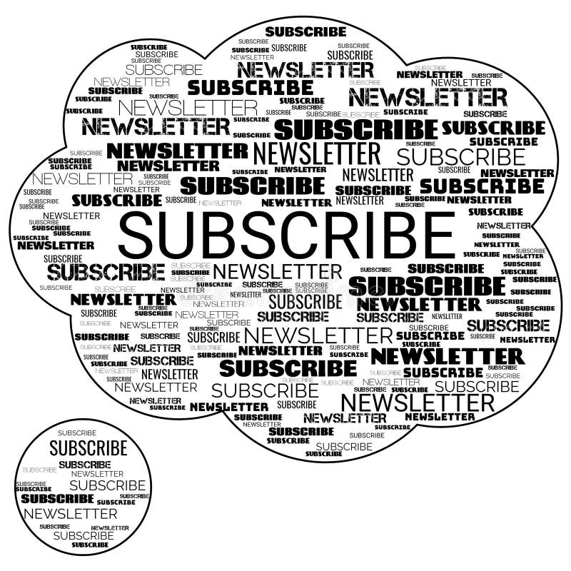 Newsletter Subscribe Subscription Text Header Stock Illustration ...