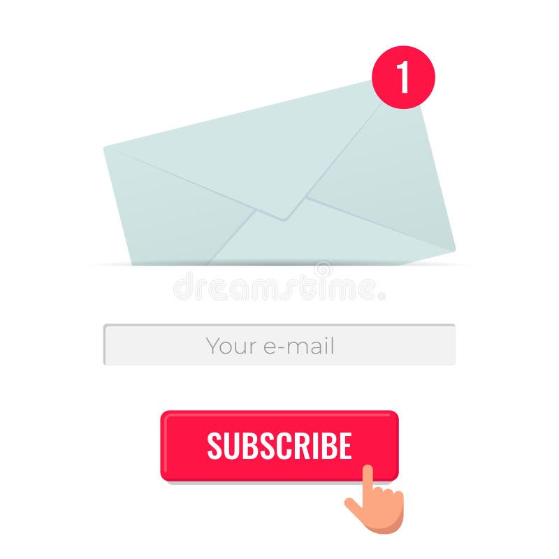 Newsletter Subscription Design Template for Site Form of Email ...