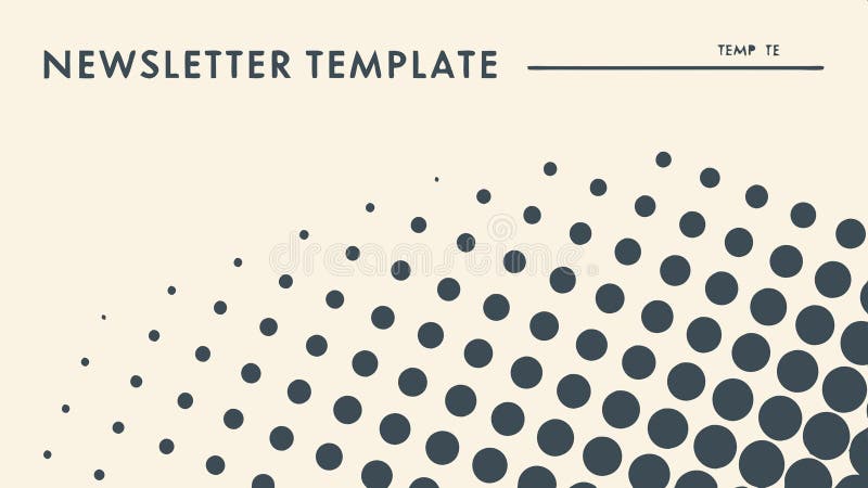 Newsletter Template with Halftone Dots, Modern Layout and Email Design ...