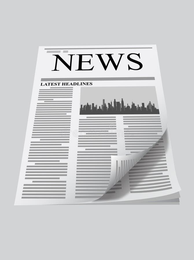 Vector newspaper stock vector. Illustration of document - 13226937