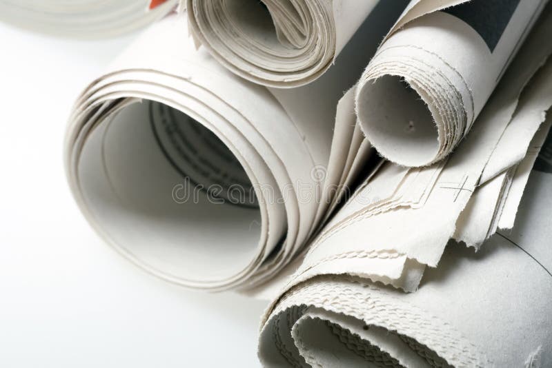 Newspaper Rolled Up stock photo. Image of page, band - 18031404