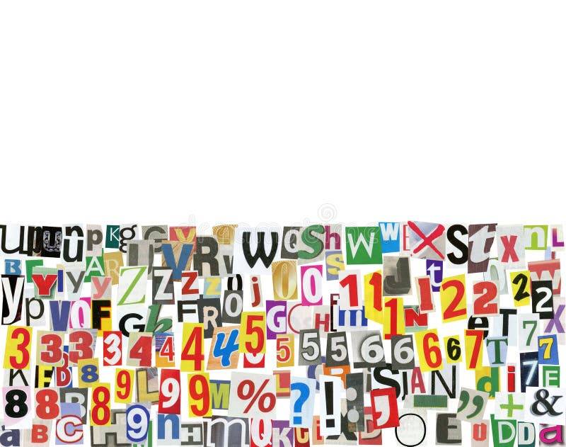 Newspaper alphabet stock photo. Image of communication - 20392612