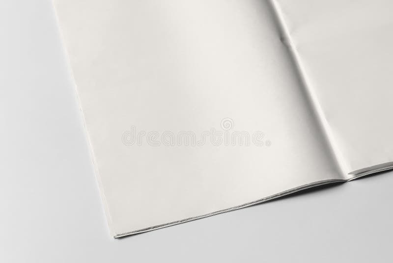 Newspaper Advertising with Blank Page in Isolated Background Stock ...