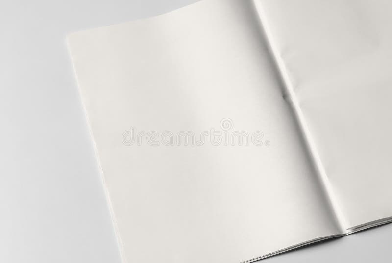 Newspaper Advertising with Blank Page in Isolated Background Stock ...