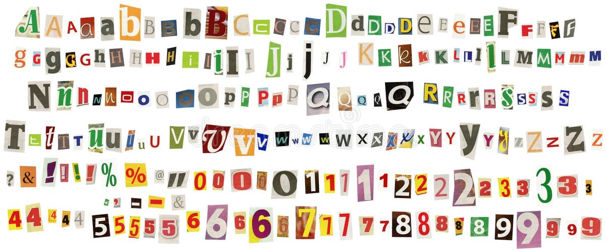 724 Newspaper Cutout Alphabet Stock Photos - Free & Royalty-Free Stock ...