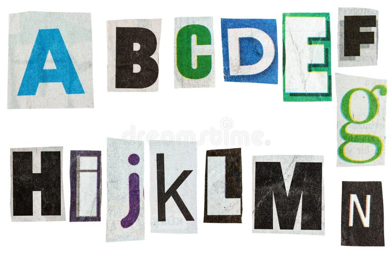 Newspaper alphabet stock photo. Image of collection, paper - 65251472