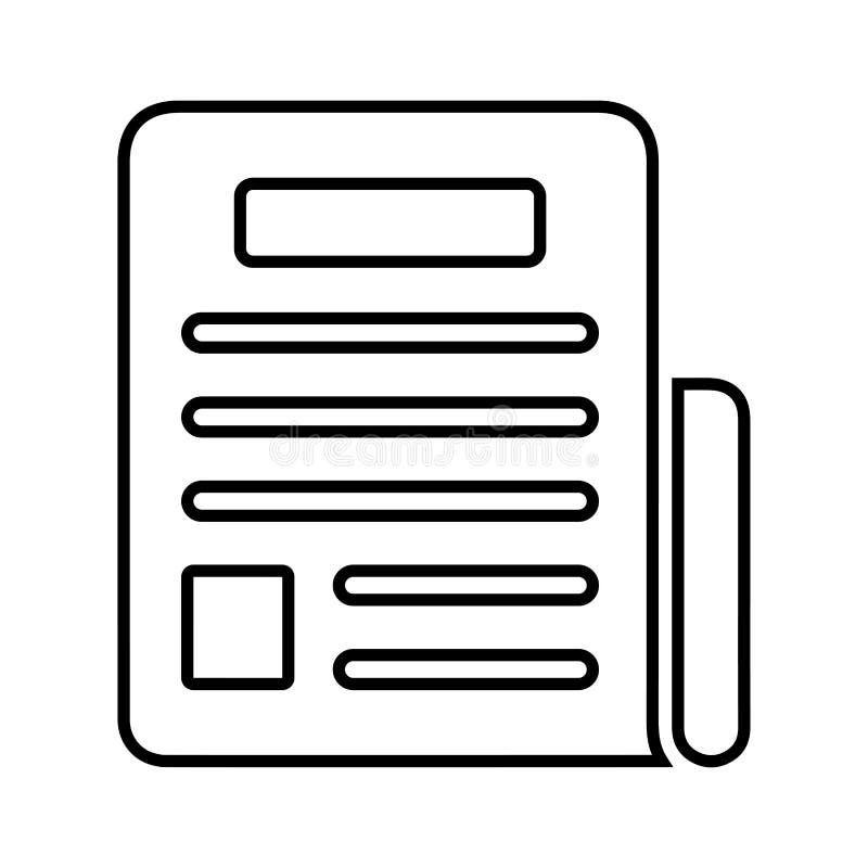 Article Outline Vector Icon. Thin Line Black Article Icon, Flat Vector ...