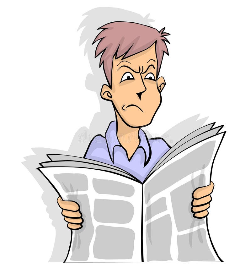 Newspaper bad news stock illustration. Illustration of black - 9337925