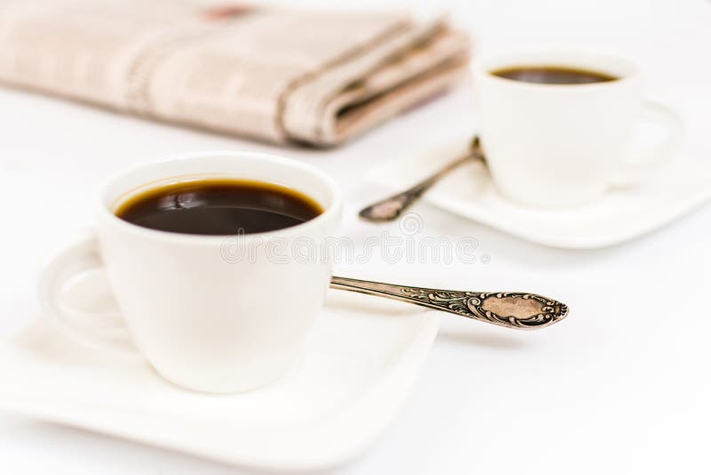 Newspaper and coffee stock image. Image of article, coffee - 73974783