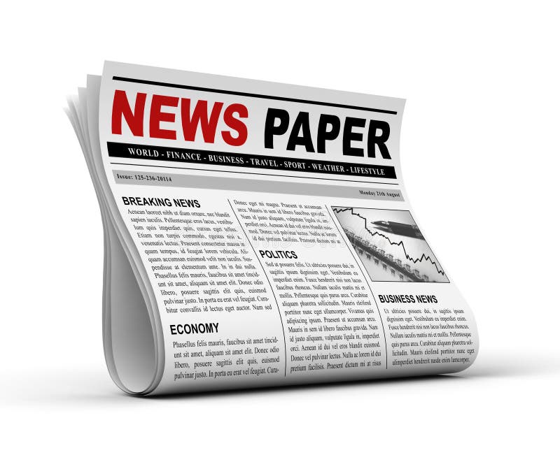 Newspaper Concept 3d Illustration Stock Illustration - Illustration of ...