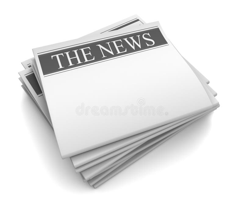 Newspaper Concept 3d Illustration Stock Illustration - Illustration of ...
