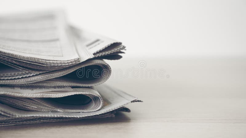Newspaper concept on desk stock image. Image of communication - 369467631