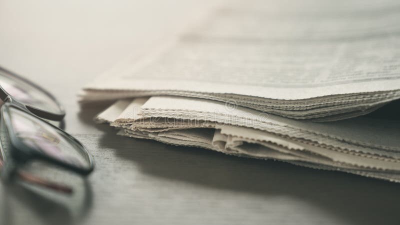 Newspaper Concept on the Desk Stock Photo - Image of coffee ...
