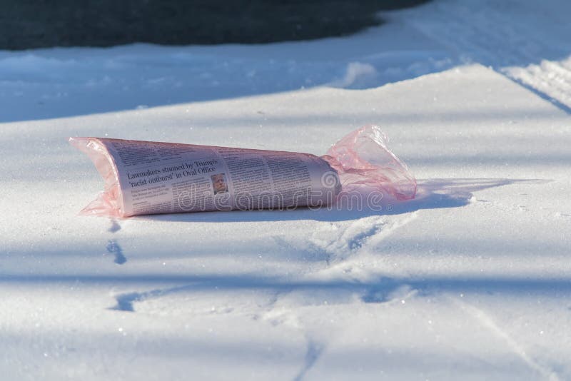 Newspaper Delivery editorial stock image. Image of delivery - 107776379