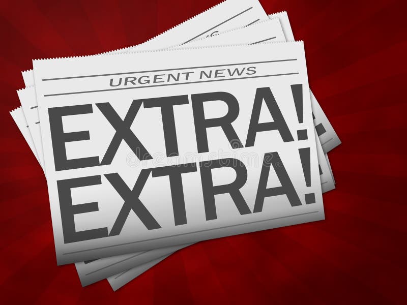 Extra! Extra! stock illustration. Illustration of seller - 11547958
