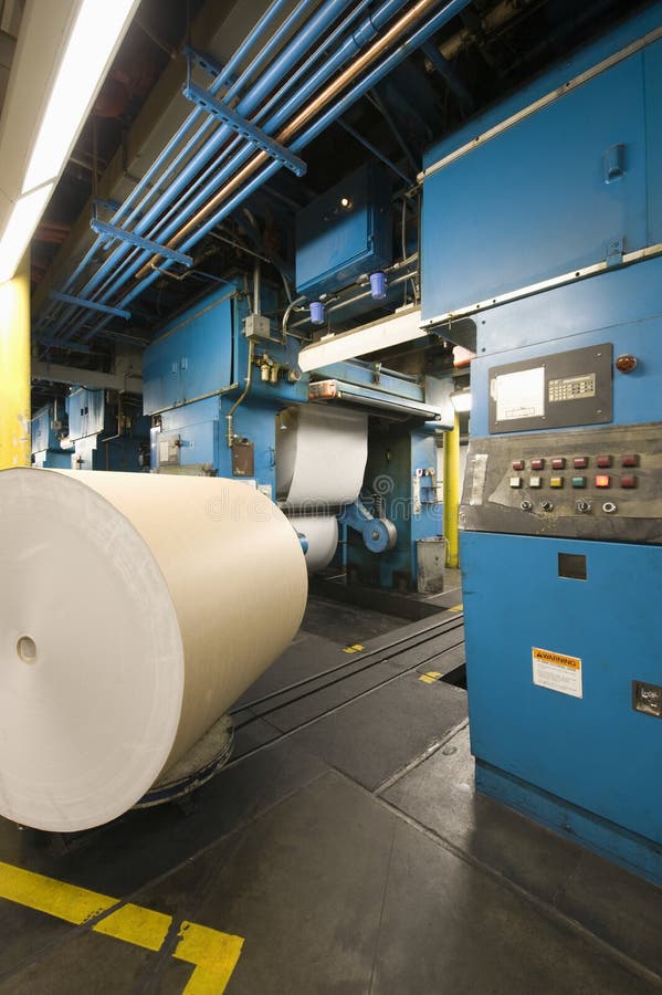 Paper and Pulp Mill - Fourdrinier Paper Machine Stock Image - Image of ...