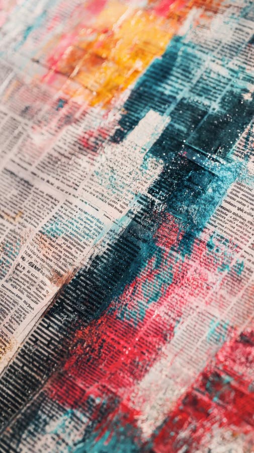 Newspaper Featuring a Beautiful Painting on Its Surface Blending Art ...
