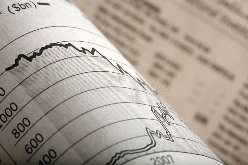 Newspaper Financial Pages stock photo. Image of printed - 8141592
