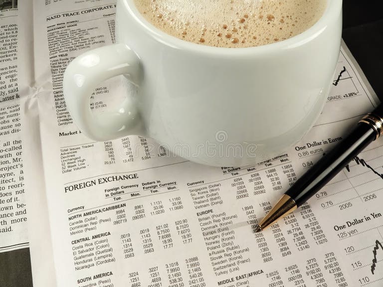 Newspaper Financial Section Stock Photo - Image of businessman ...