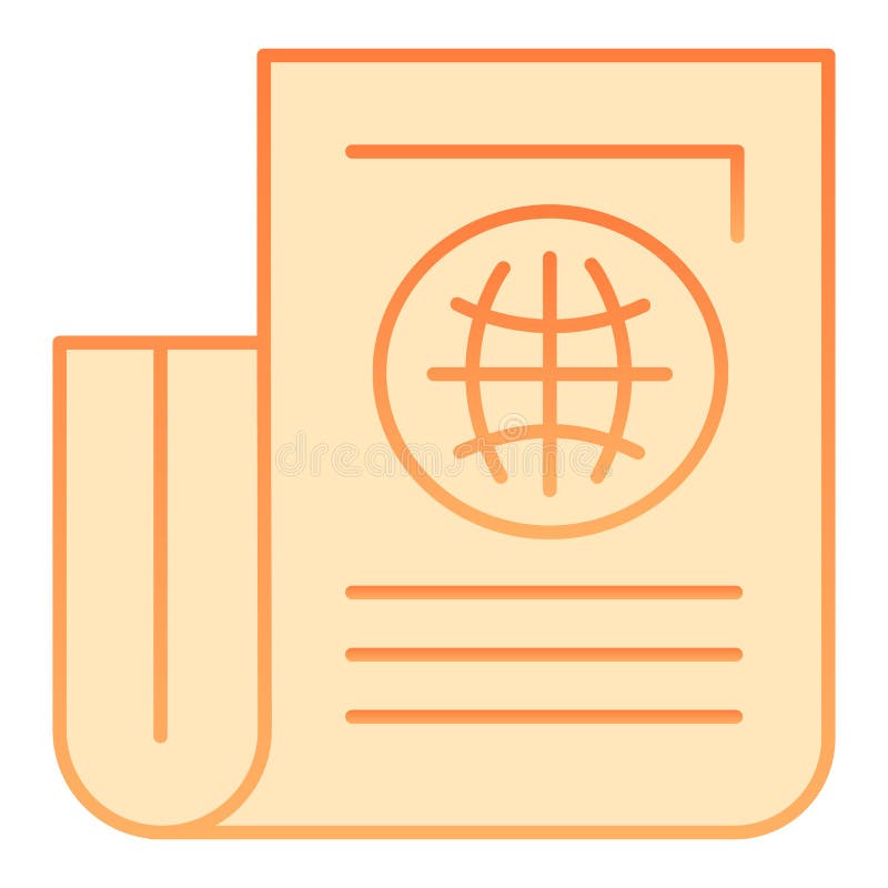 Newspaper Flat Icon. Paper Sheet with Article Vector Illustration ...