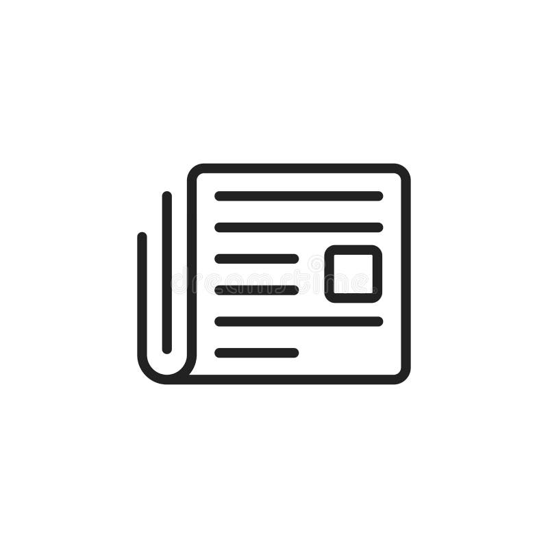 Newspaper Flat Vector Icon. News Symbol Logo Illustration Stock Vector ...