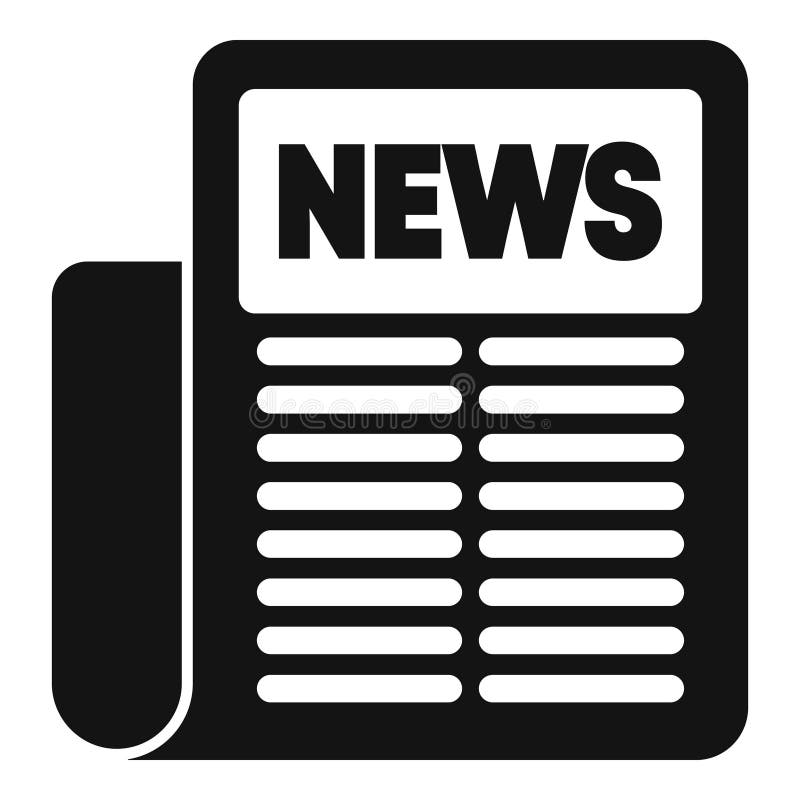 Newspaper Front Page Presenting Latest News in Simple Style Stock ...